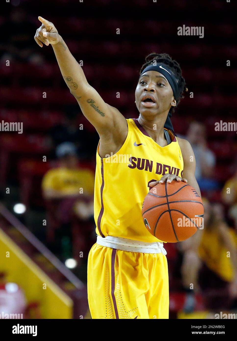 Arizona State guard Promise Amukamara (10) signals in the play during ...