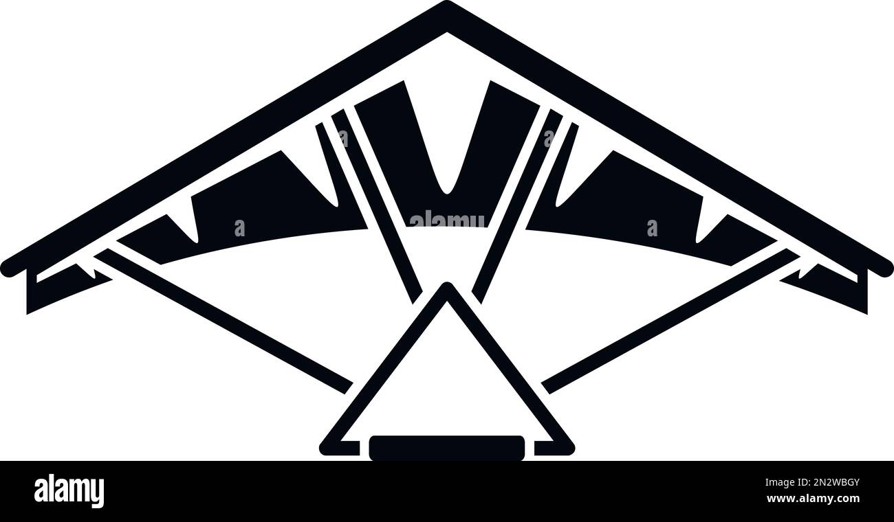 Wind hang glider icon simple vector. Para air. Man sky Stock Vector ...