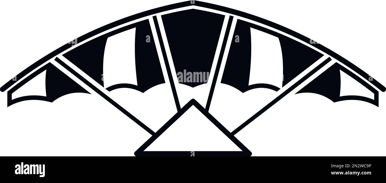 Hobby hang glider icon simple vector. Air fly. Man leisure Stock Vector ...