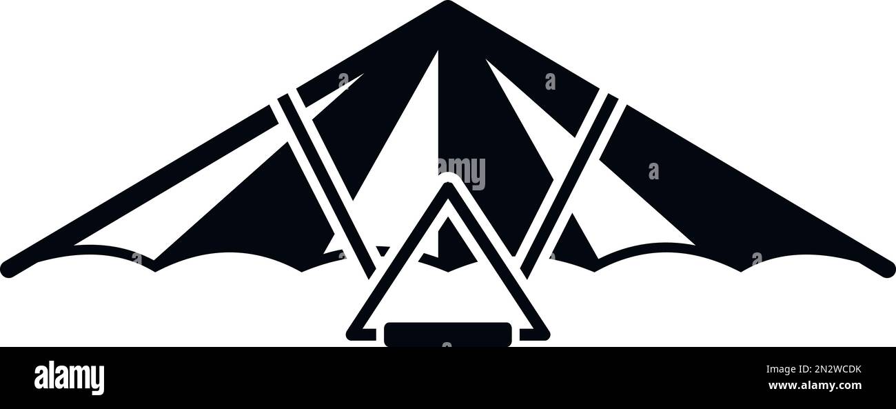 Aircraft glider icon simple vector. Fly plane. Man sky Stock Vector ...