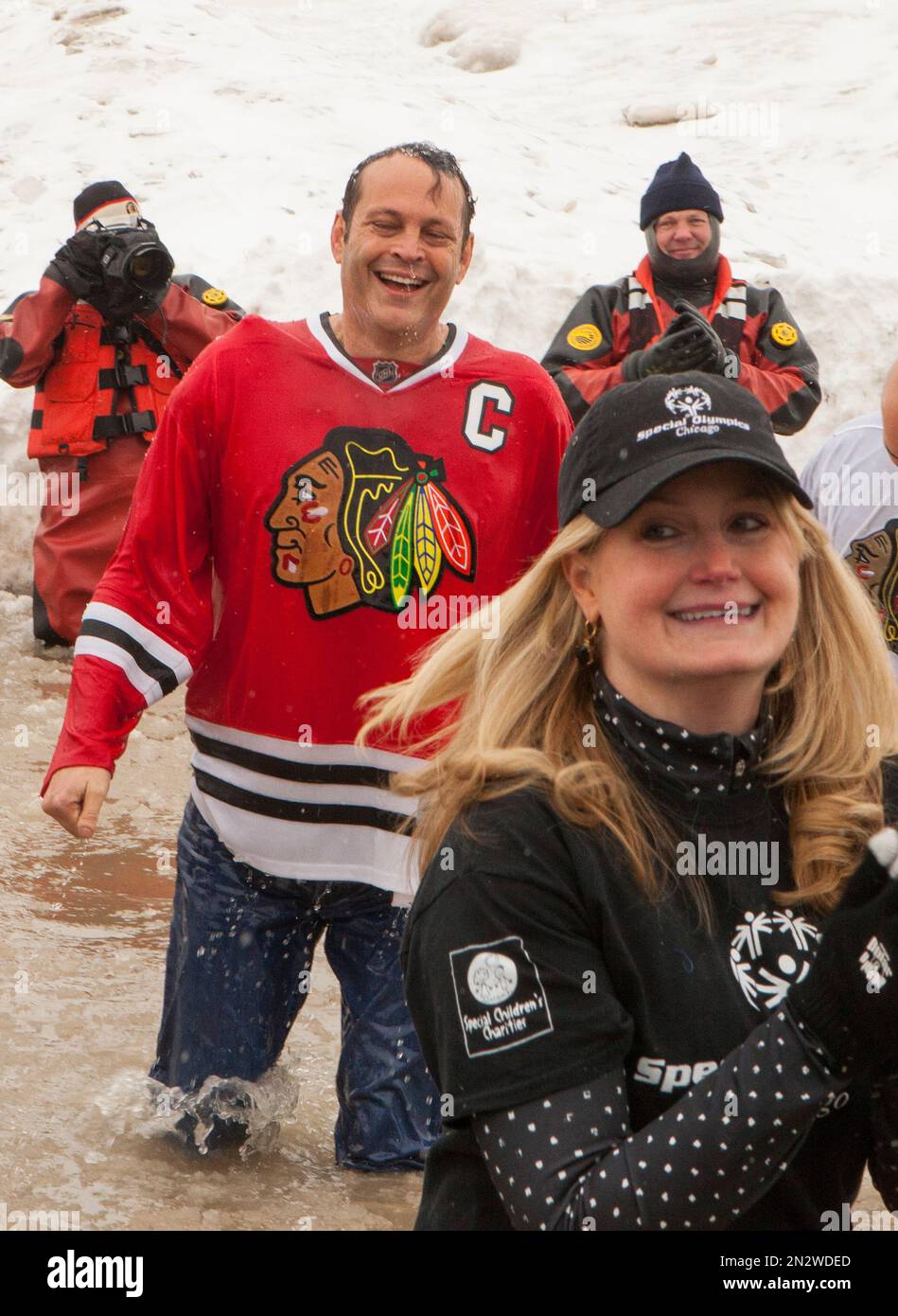 Vince Vaughn and Special Olympics Chicago President Casey Hogan take ...