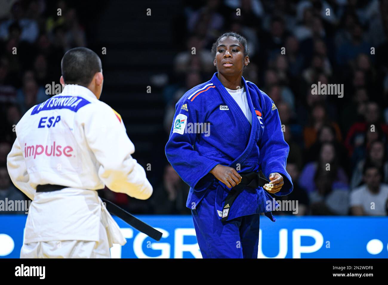 Marie Eve Gahie (FRA) during the Paris Grand Slam 2023, IJF World Judo Tour event at Accor Arena ...