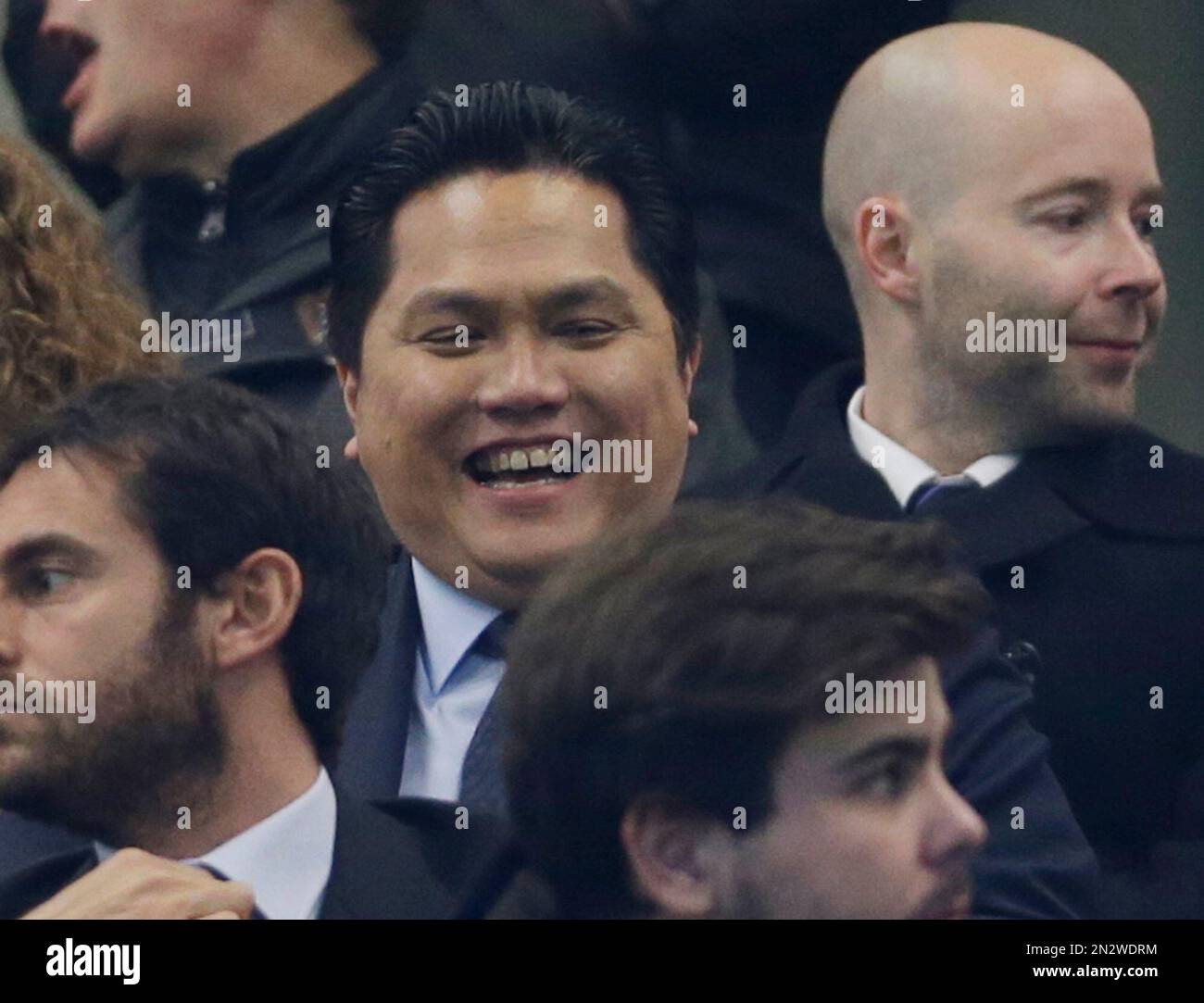 Inter Milan president Erick Thohir smiles prior to the start of a Serie ...
