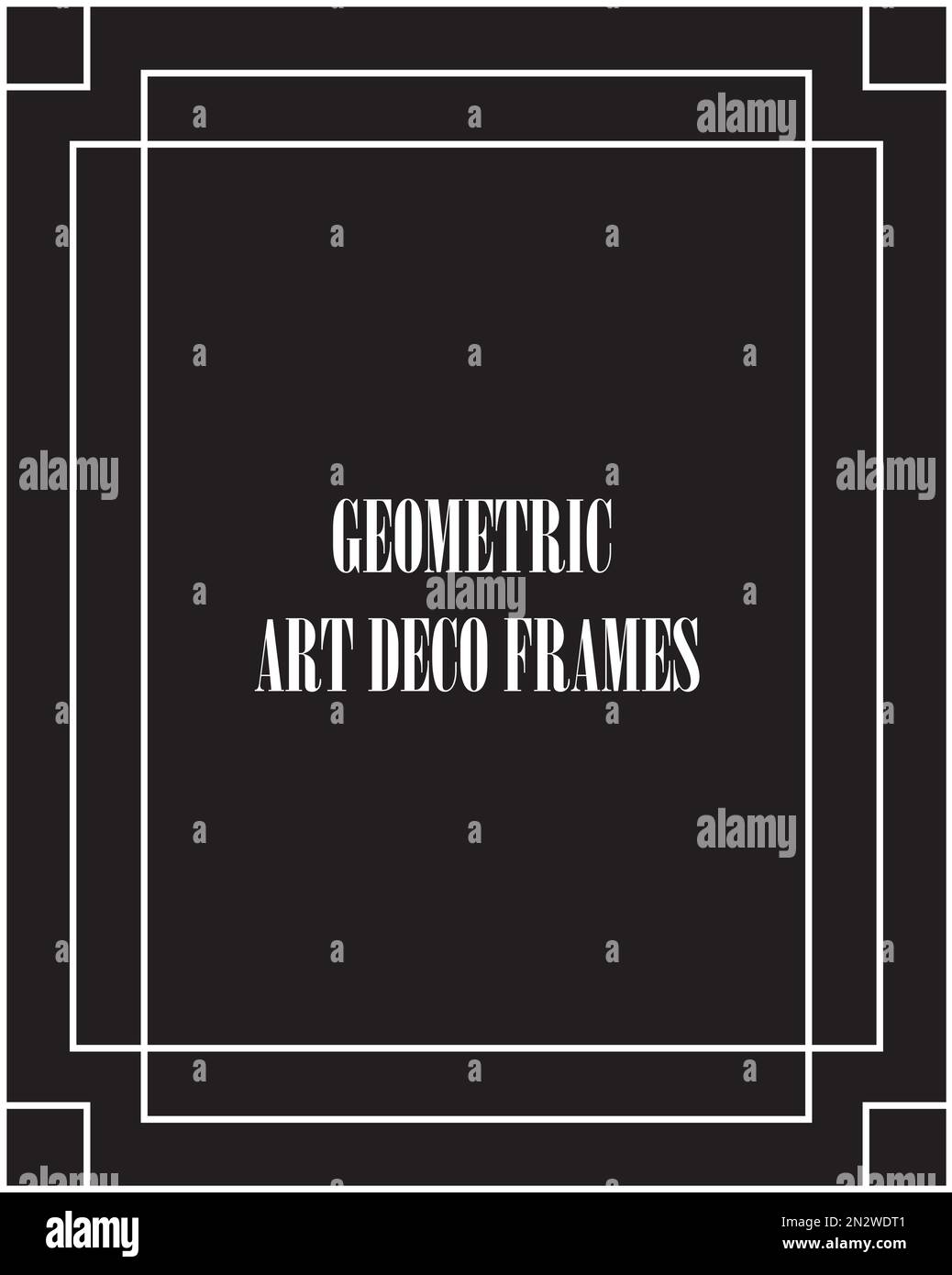 Vintage retro style invitation in Art Deco. Vector illustration. EPS 10 ...