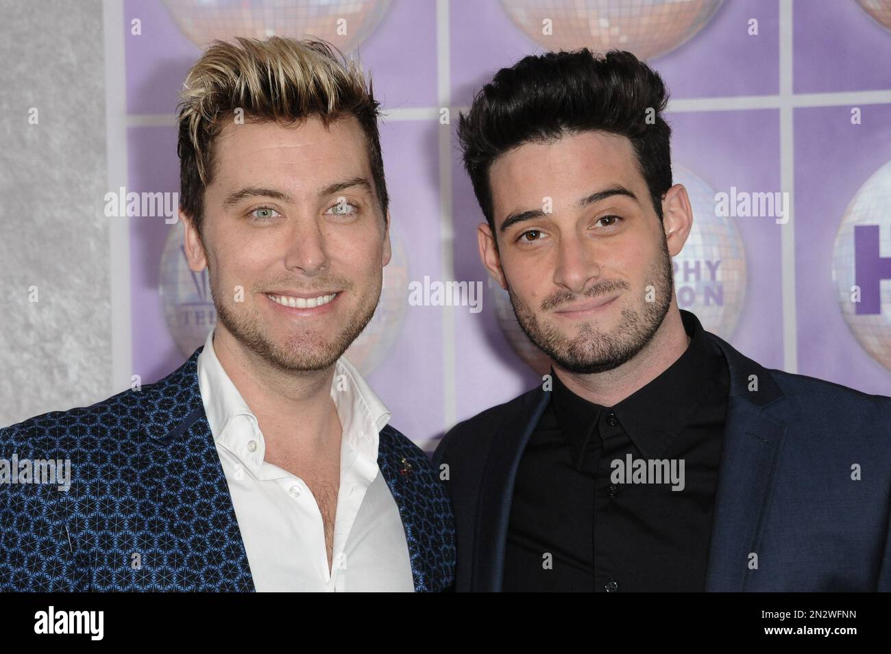 Lance Bass, left, and Michael Turchin arrive at the Family Equality ...
