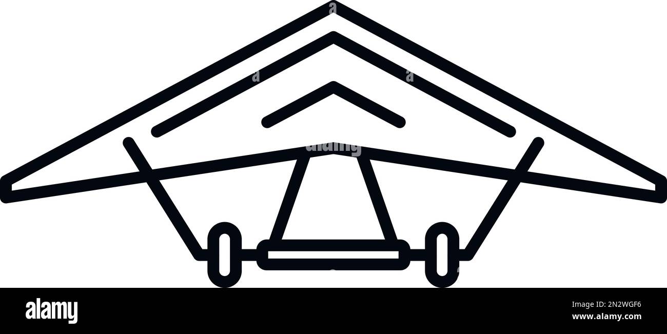 Air glider icon outline vector. Fly man. Plane wind Stock Vector Image ...