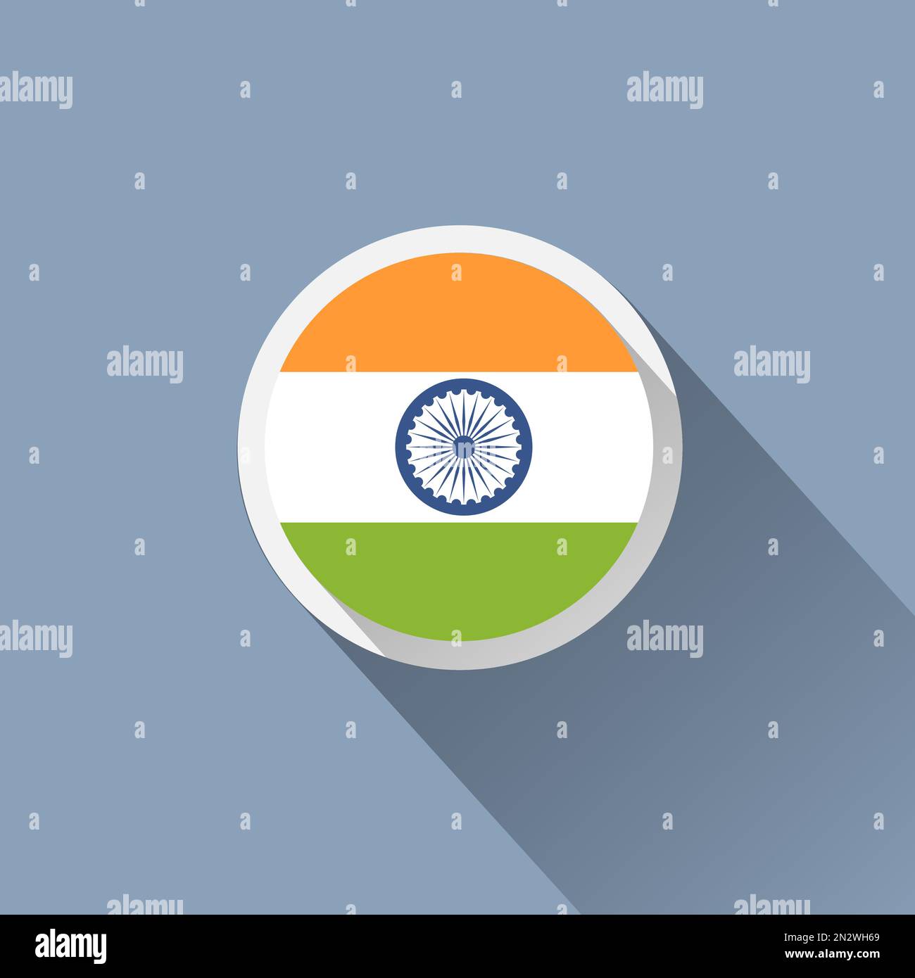 India Flag Button Icon Stock Vector Image & Art - Alamy
