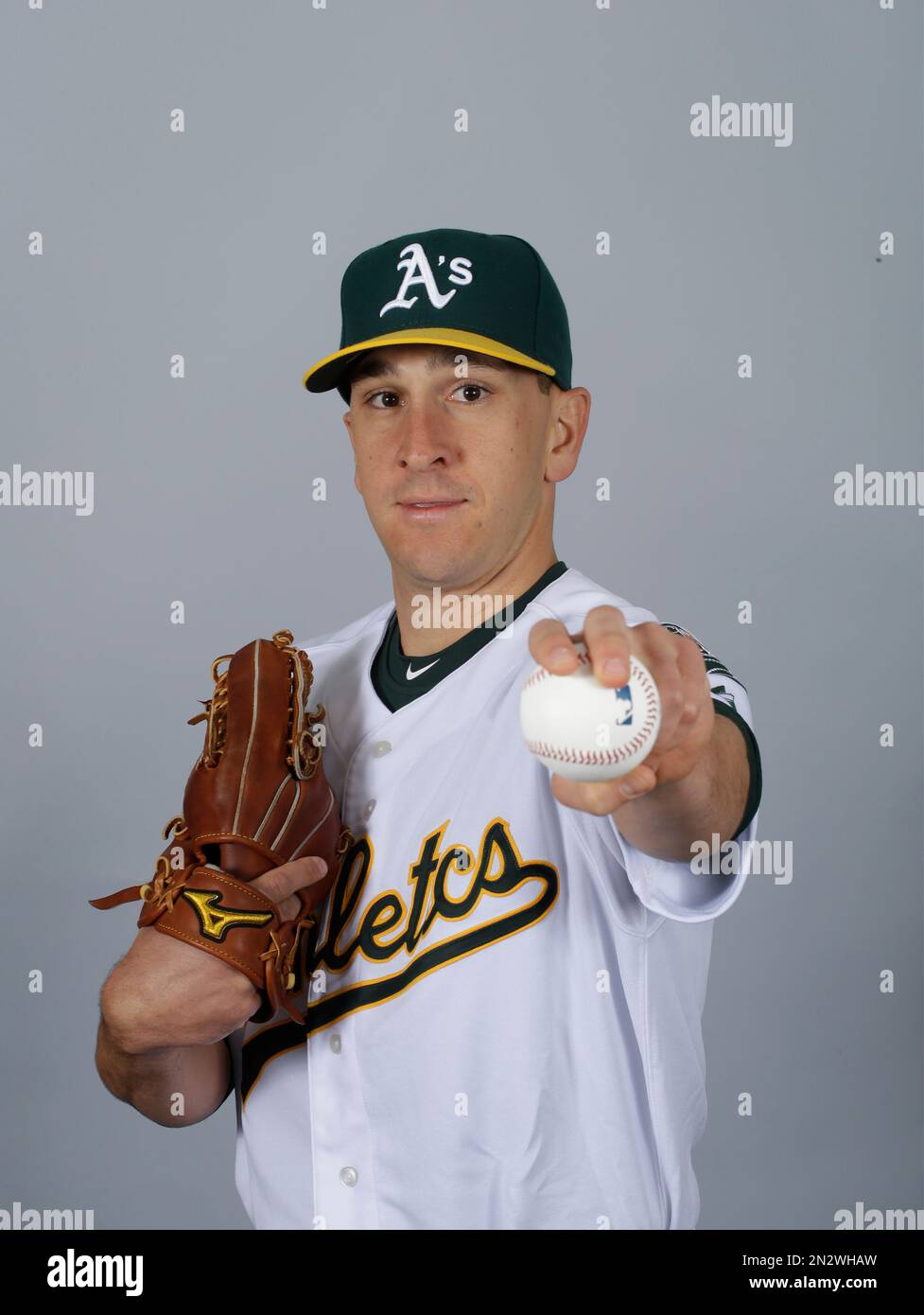 This is a 2015 photo of Patrick Venditte of the Oakland Athletics ...