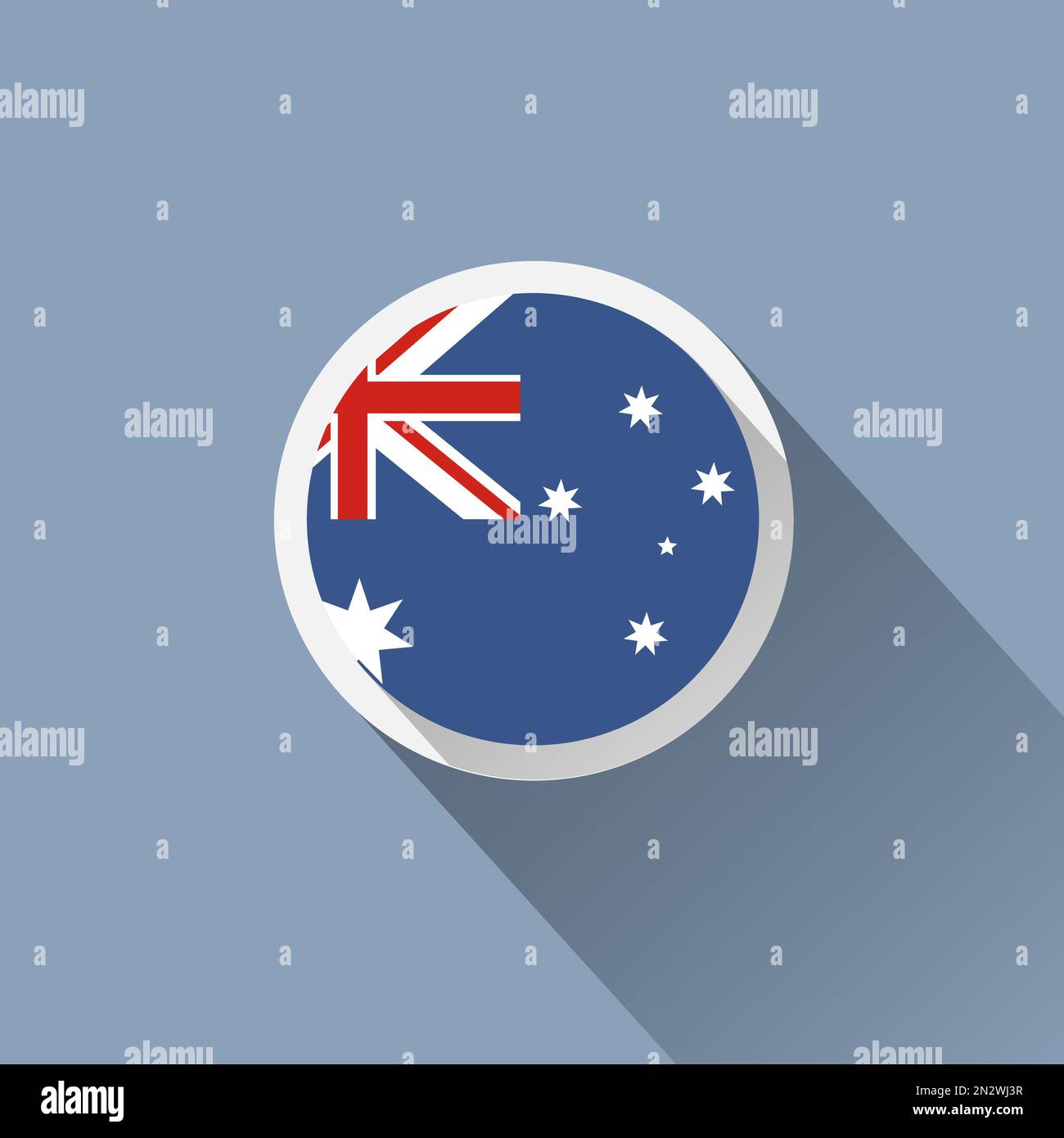 Australia Flag Button Icon Stock Vector Image & Art - Alamy