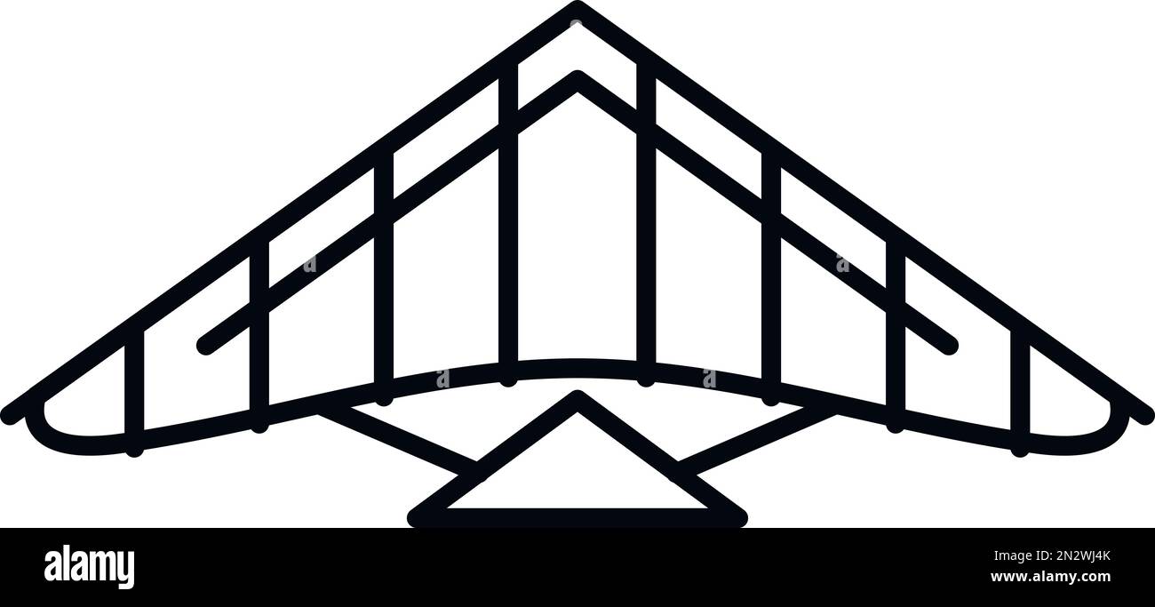 Fly glider icon outline vector. Para air. Hobby plane Stock Vector ...