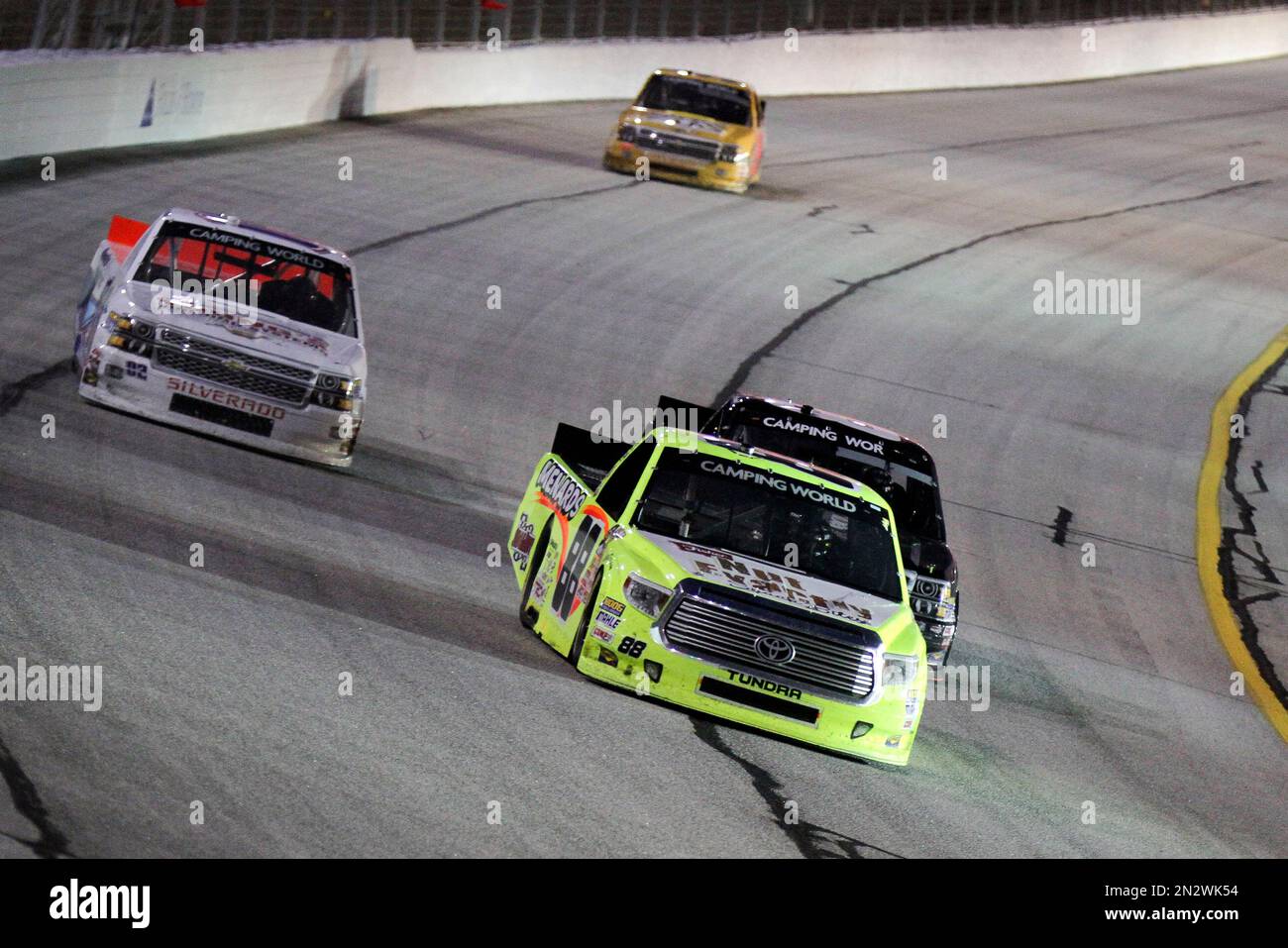 Matt Crafton drives into Turn 3 at Atlanta Motor Speedway during the ...