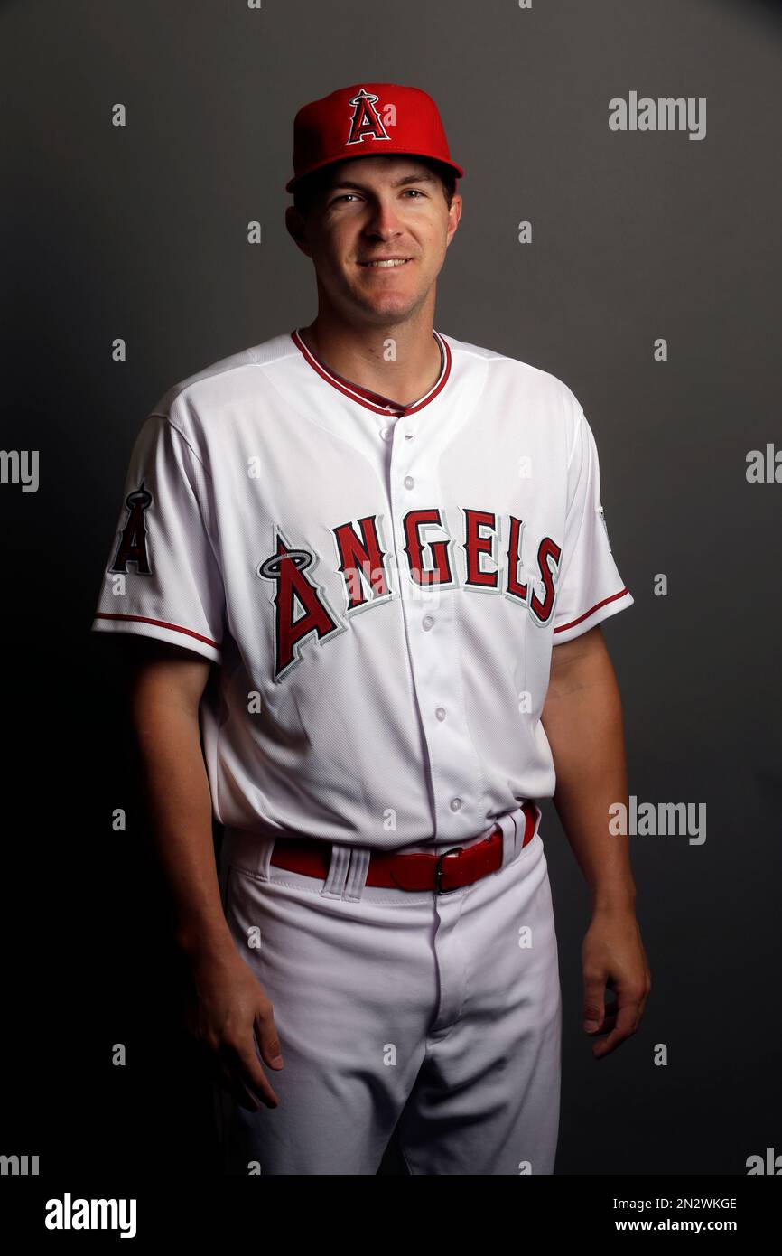 Los Angeles Angels’ Adam Wilk poses for a picture during the teams ...