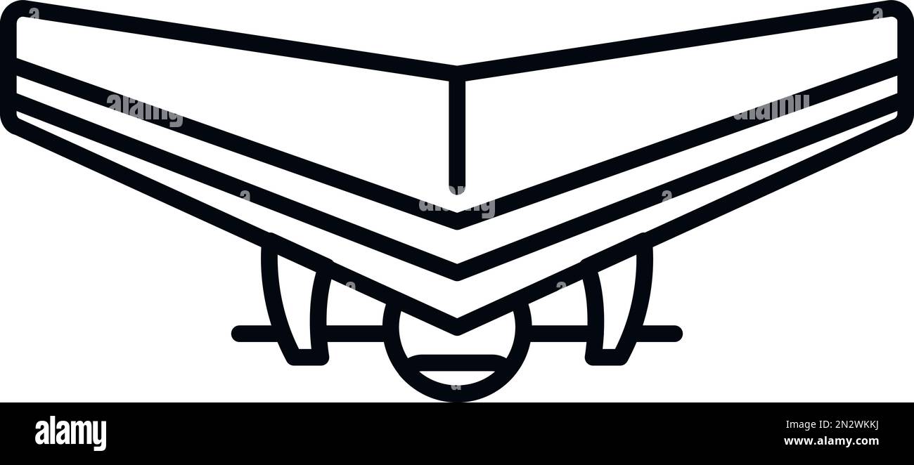 Hobby hang glider icon outline vector. Air fly. Man leisure Stock ...