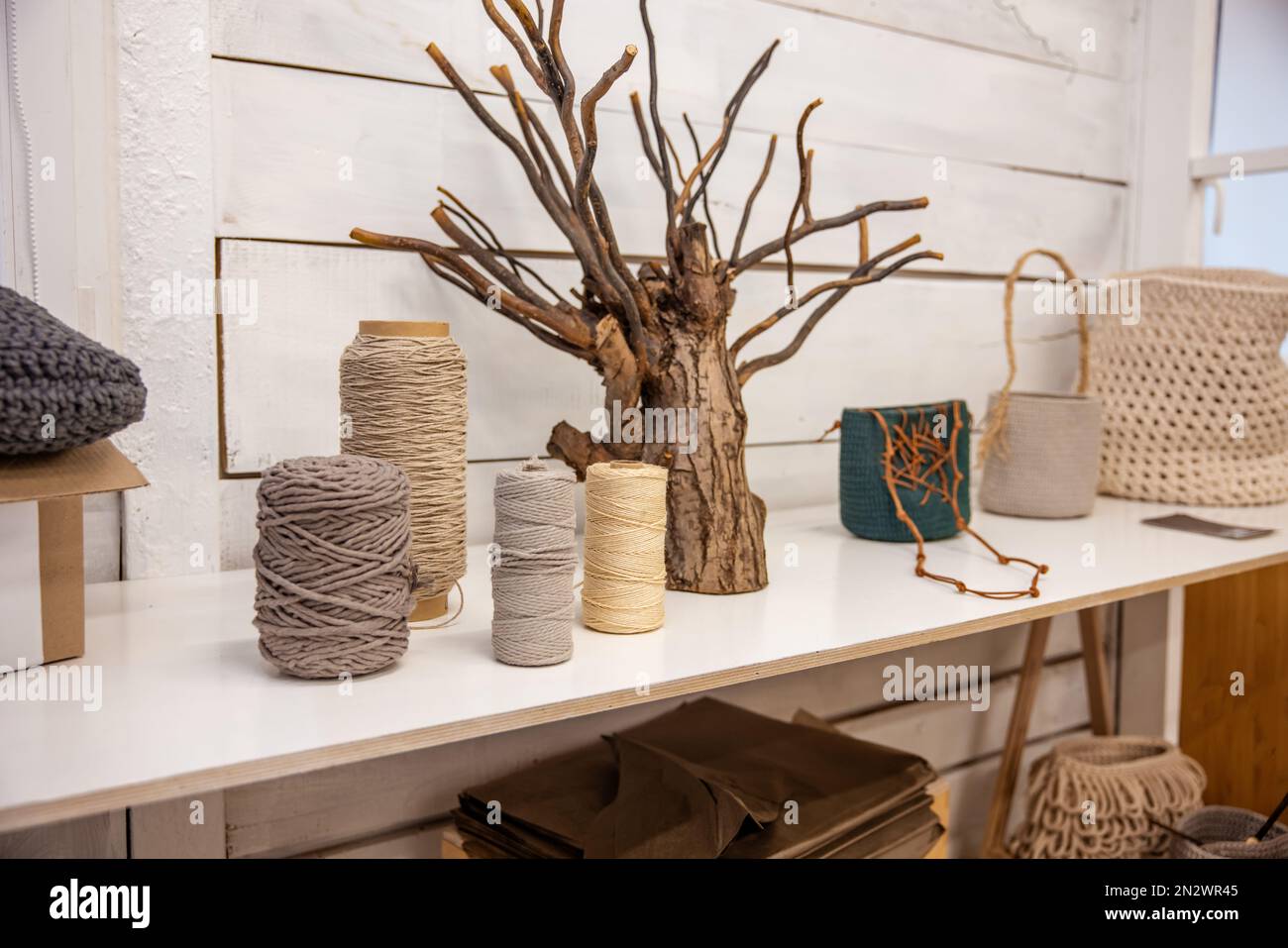 Macrame decorations hi-res stock photography and images - Alamy