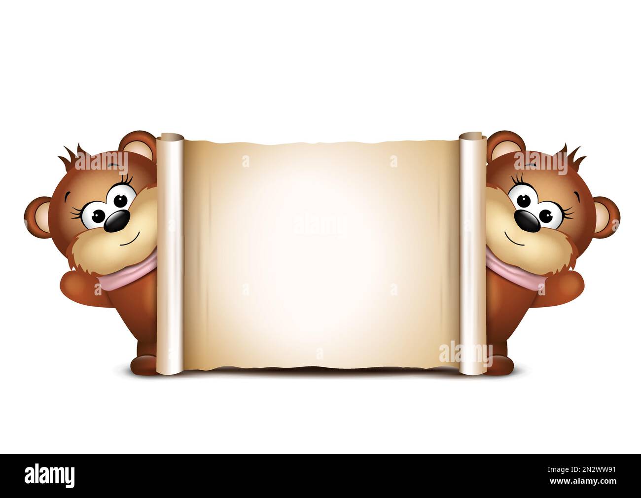 Cartoon illustration two teddy bears hi-res stock photography and ...