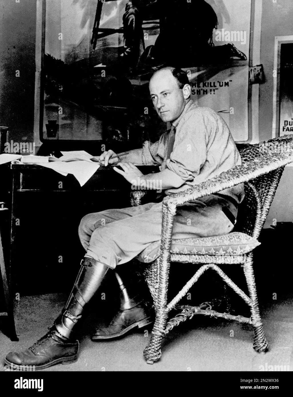 Film producer Cecil B. DeMille is shown on his 33rd birthday in his ...