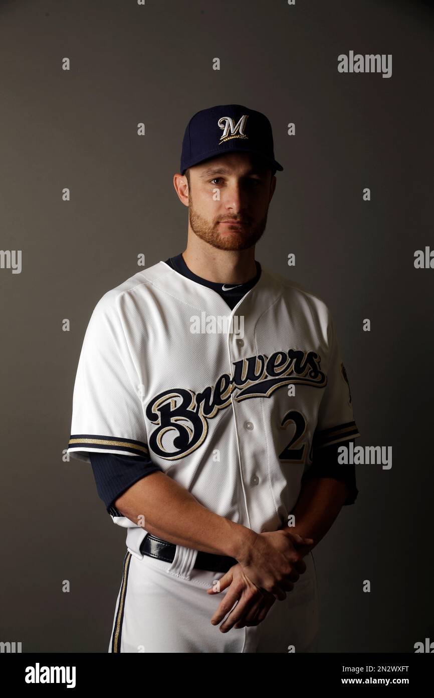 This is a 2015 photo of Milwaukee Brewers’ Jonathan Lucroy. This image ...