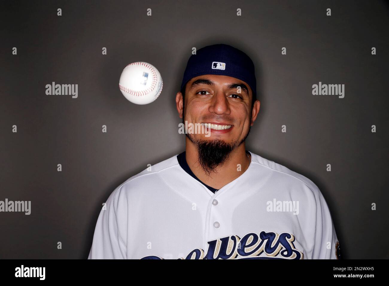 This is a 2015 photo of Milwaukee Brewers’ Matt Garza. This image ...