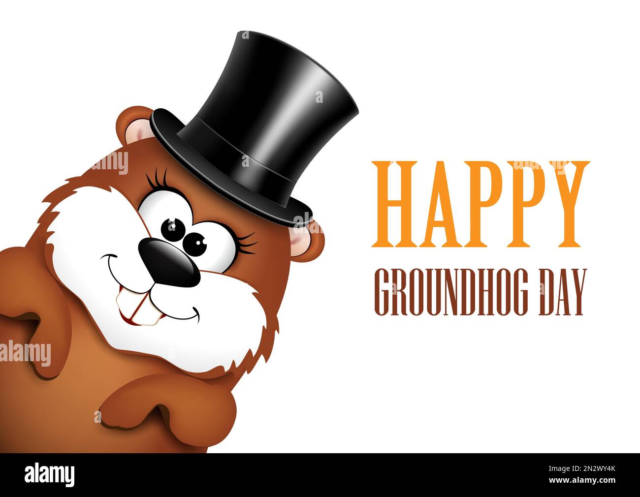 Funny marmot in hat on a white background Stock Vector Image & Art - Alamy