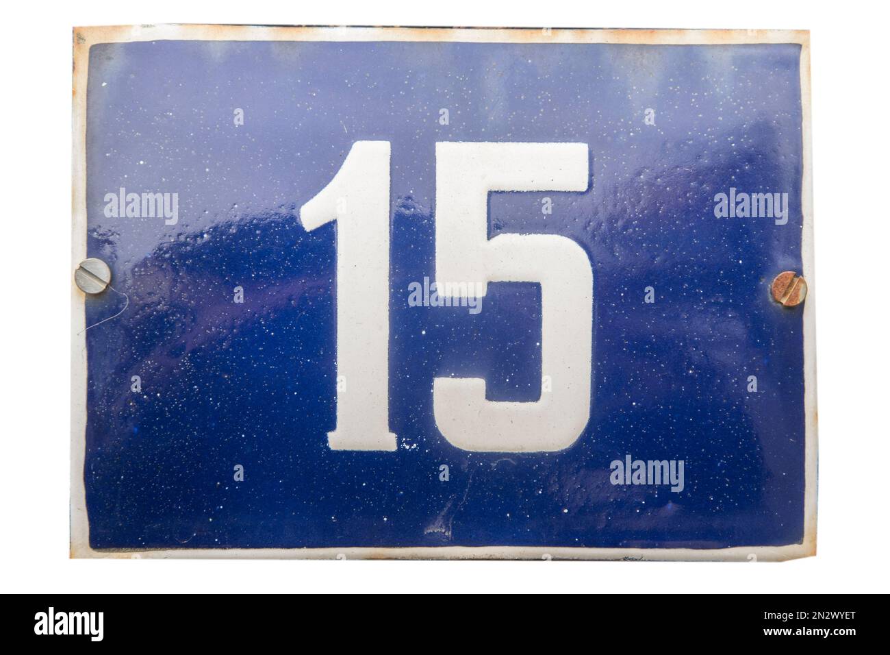 House number 15 sign Cut Out Stock Images & Pictures - Alamy