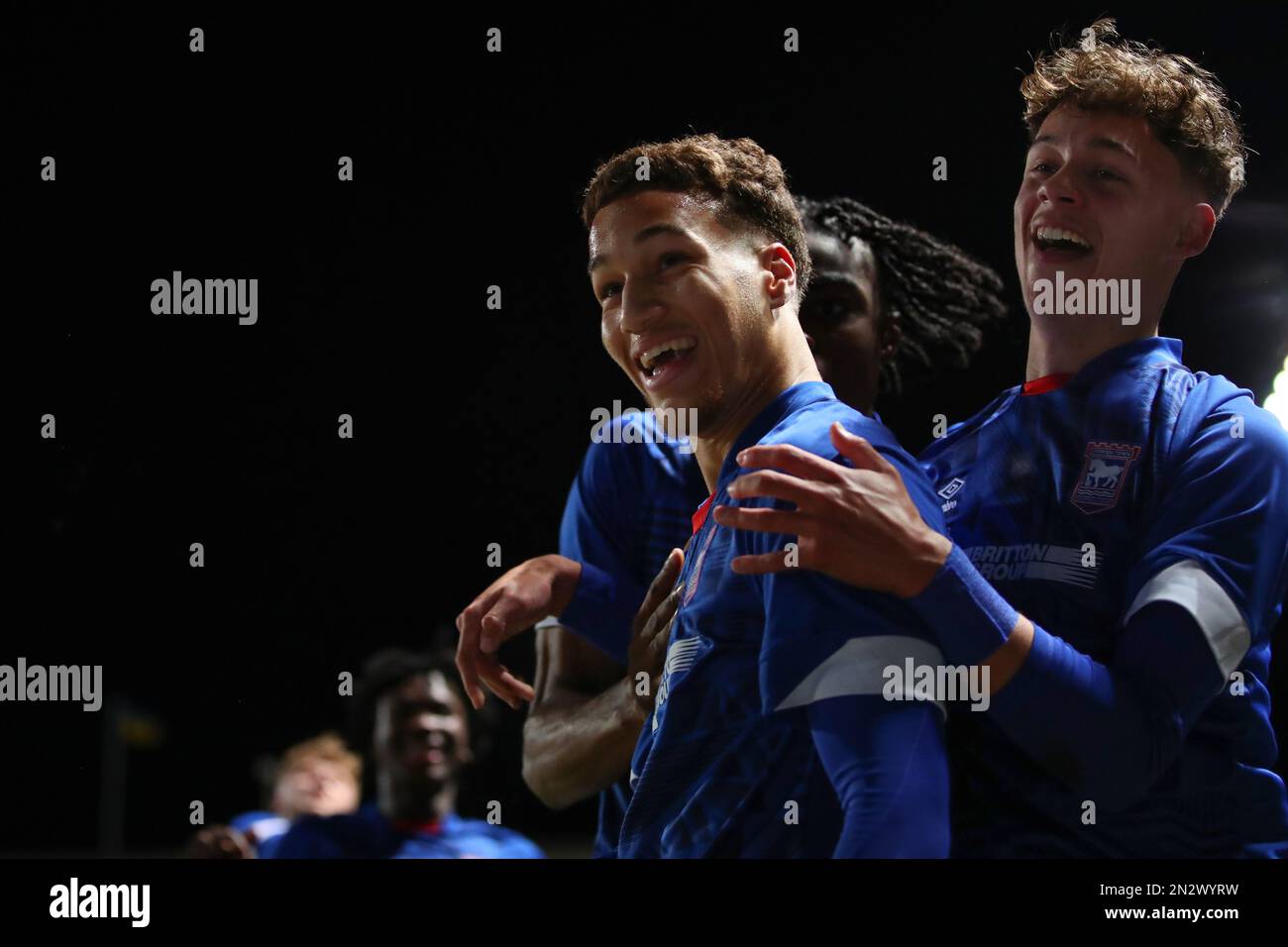 Rio Morgan of Ipswich Town celebrates after scoring a goal to make it 1 ...