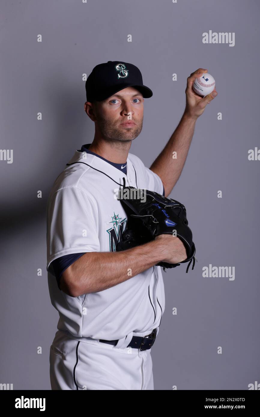 This is a 2015 photo of J.A. Happ of the Seattle Mariners baseball team ...