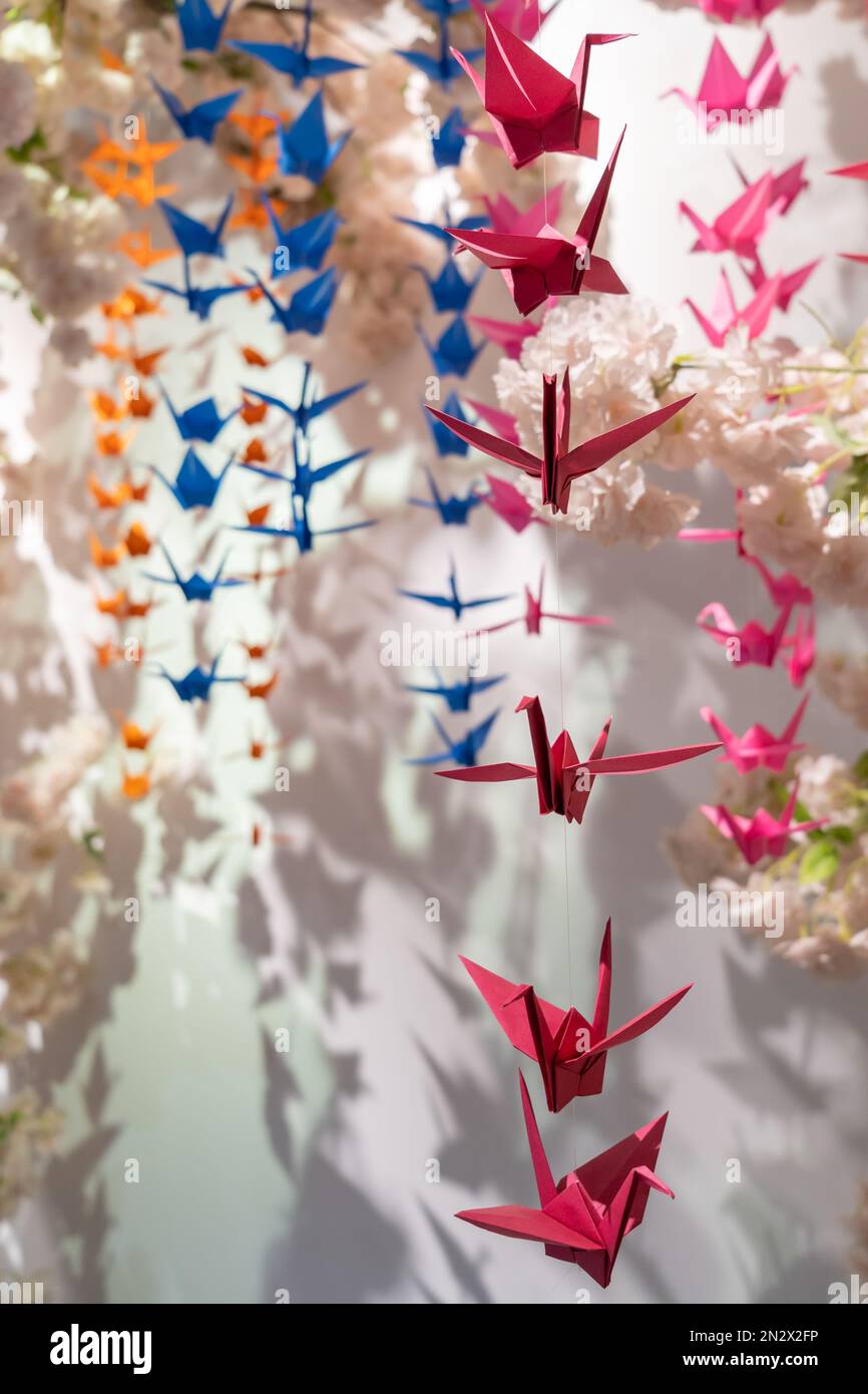 Japanese Origami Crane Symbolism Japanese Folded Origami Cranes