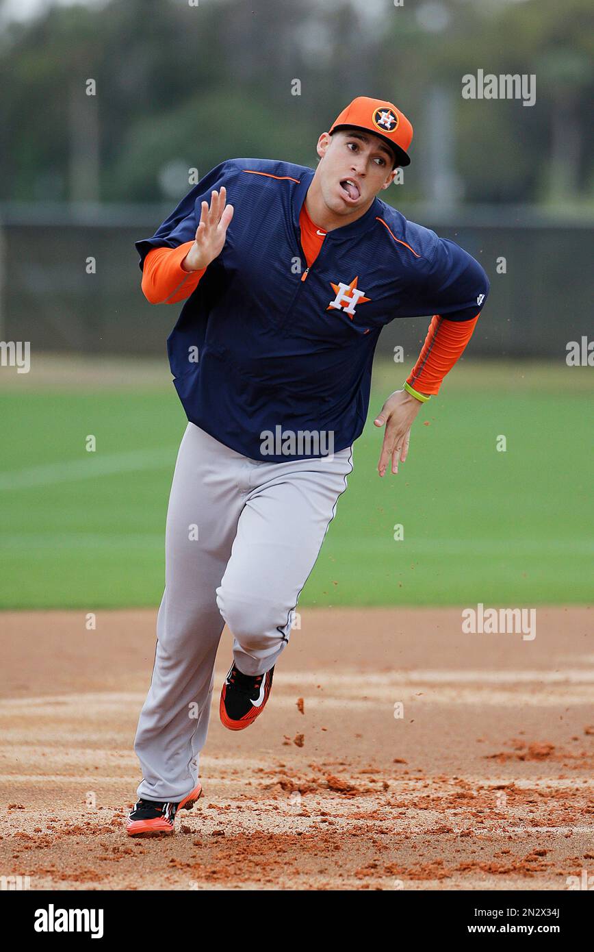 Houston Astros' George Springer runs the bases during a spring training ...