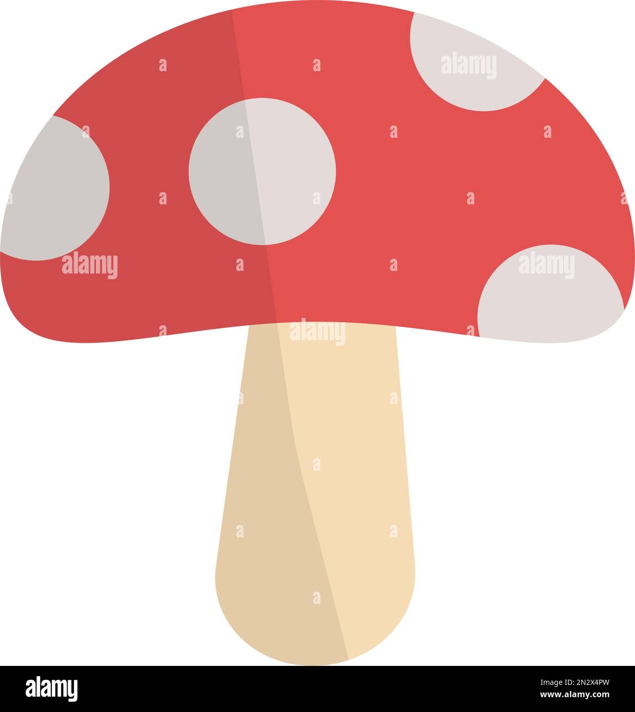 Flat design red mushroom icon. Fungi. Editable vector Stock Vector ...