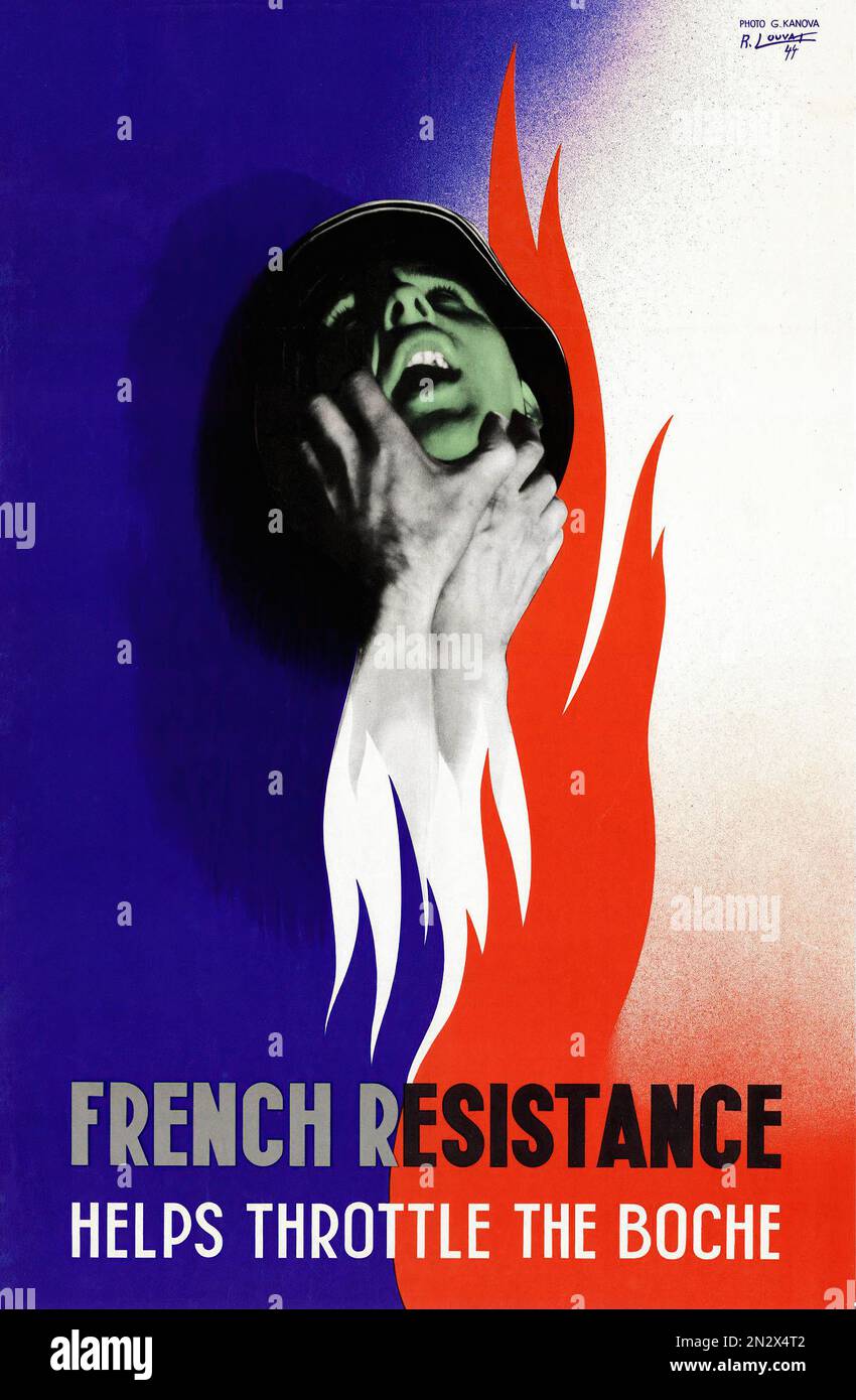 French Resistance - World War II - U.S propaganda Poster Stock Photo ...