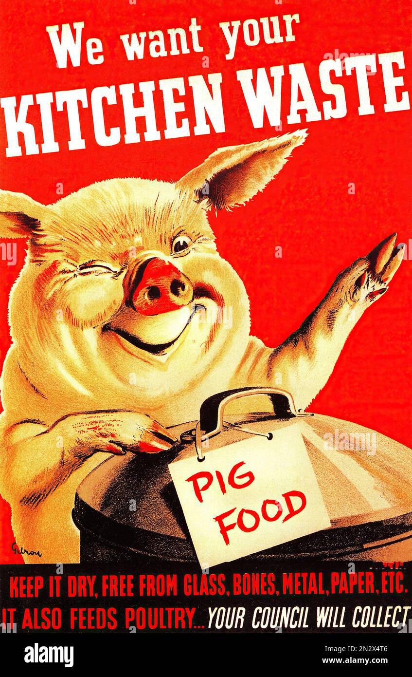 We want your kitchen waste! - World War II - U.S propaganda Poster ...