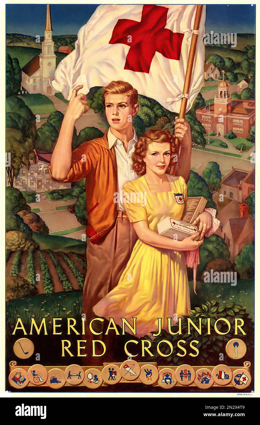 Ww2 poster red cross hi-res stock photography and images - Alamy