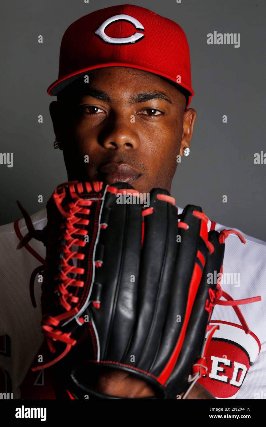 This is a 2015 photo of Aroldis Chapman of the Cincinnati Reds. This ...