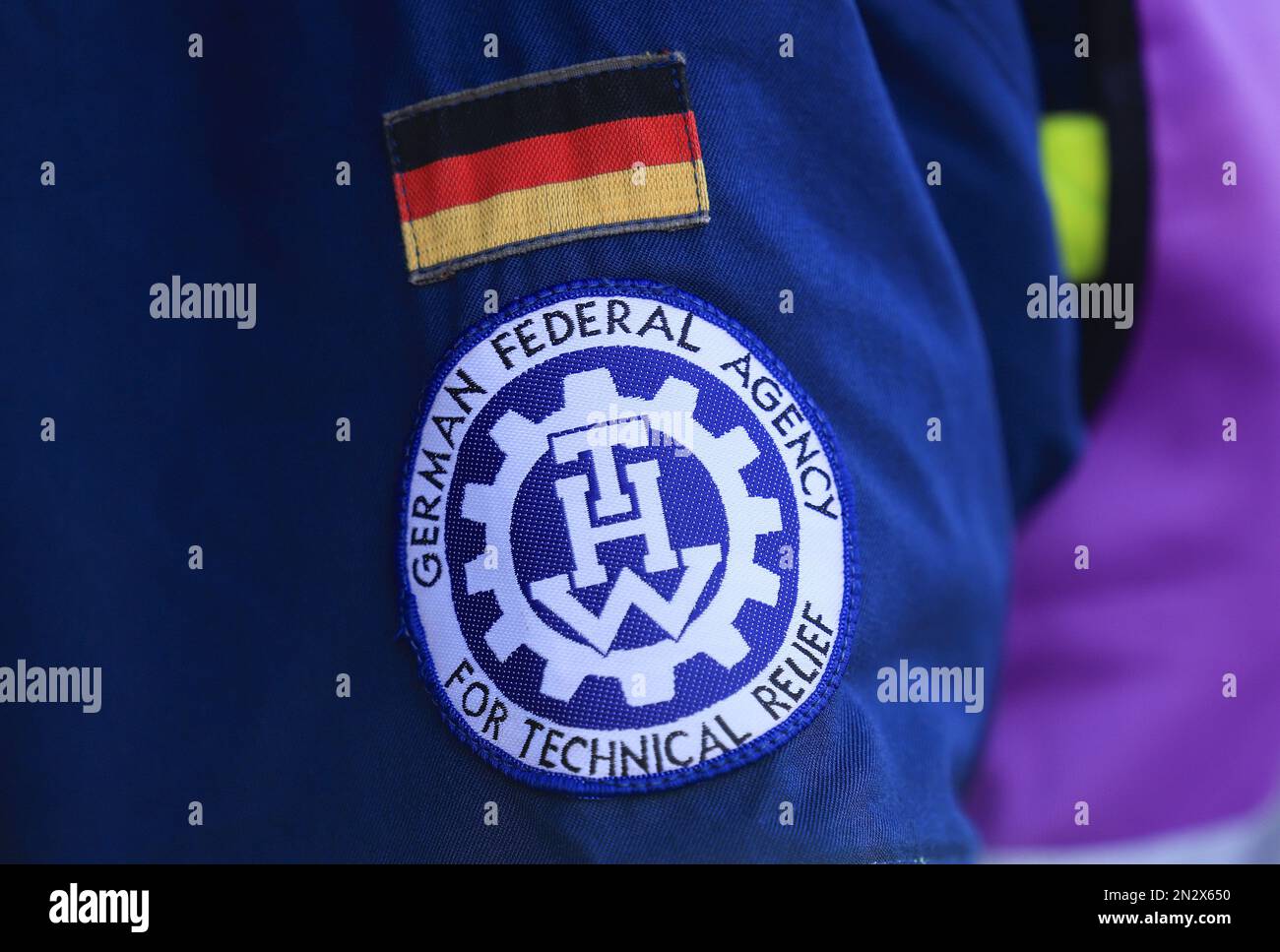 Wesel, Germany. 07th Feb, 2023. The flag and logo of the German Federal ...