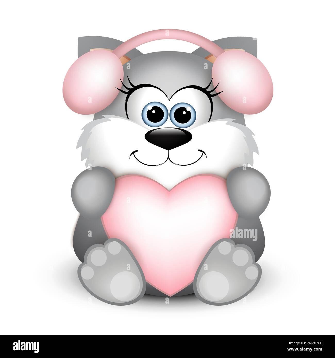 Funny valentine cat on white background Stock Vector Image & Art - Alamy