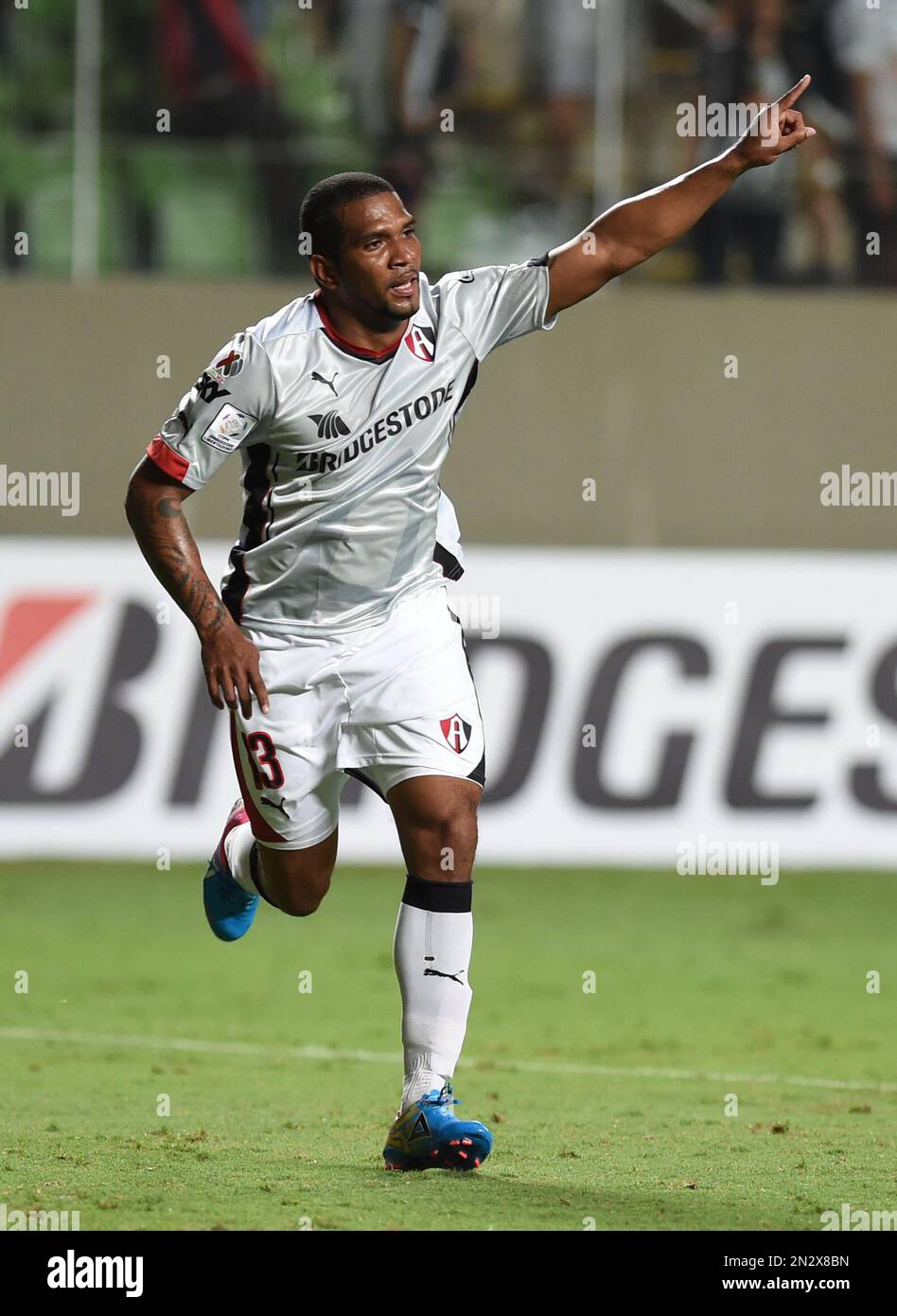 Christian Suarez of Mexico's Atlas celebrates after scoring against ...