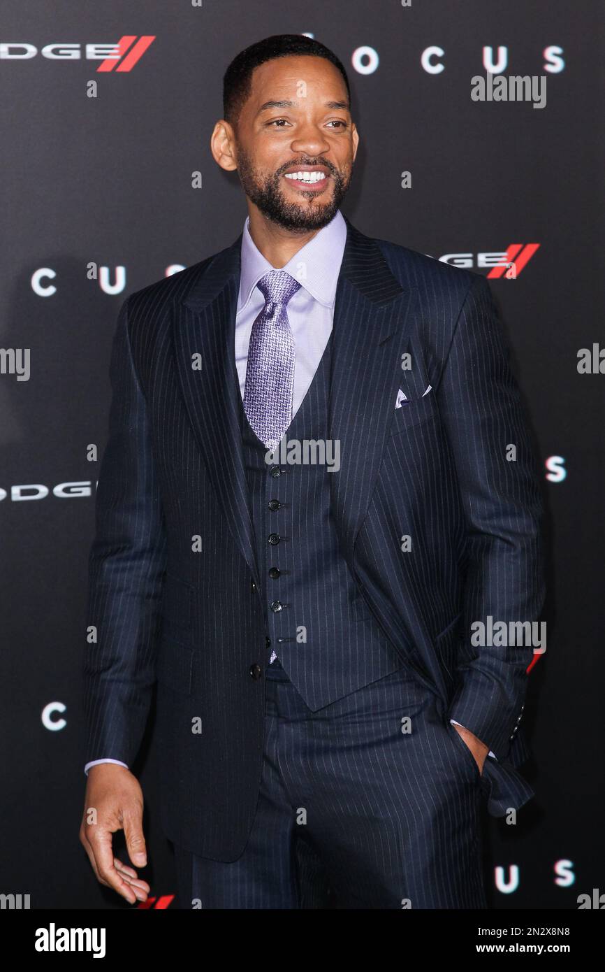 Will Smith arrives at the world premiere of "Focus" at the TCL Chinese ...