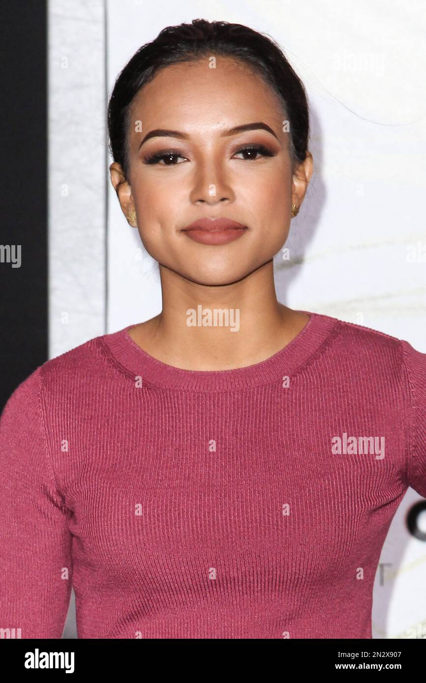 Karrueche Tran arrives at the world premiere of "Focus" at the TCL ...