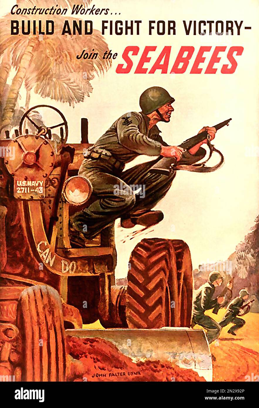 Seabees Construction Battalions Navy - World War II - U.S propaganda ...
