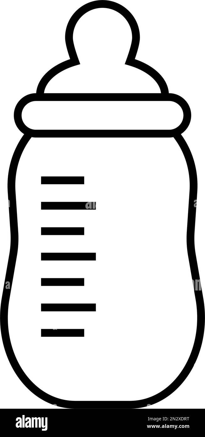 Baby bottle. Baby product. Milk bottle. Editable vector Stock Vector ...