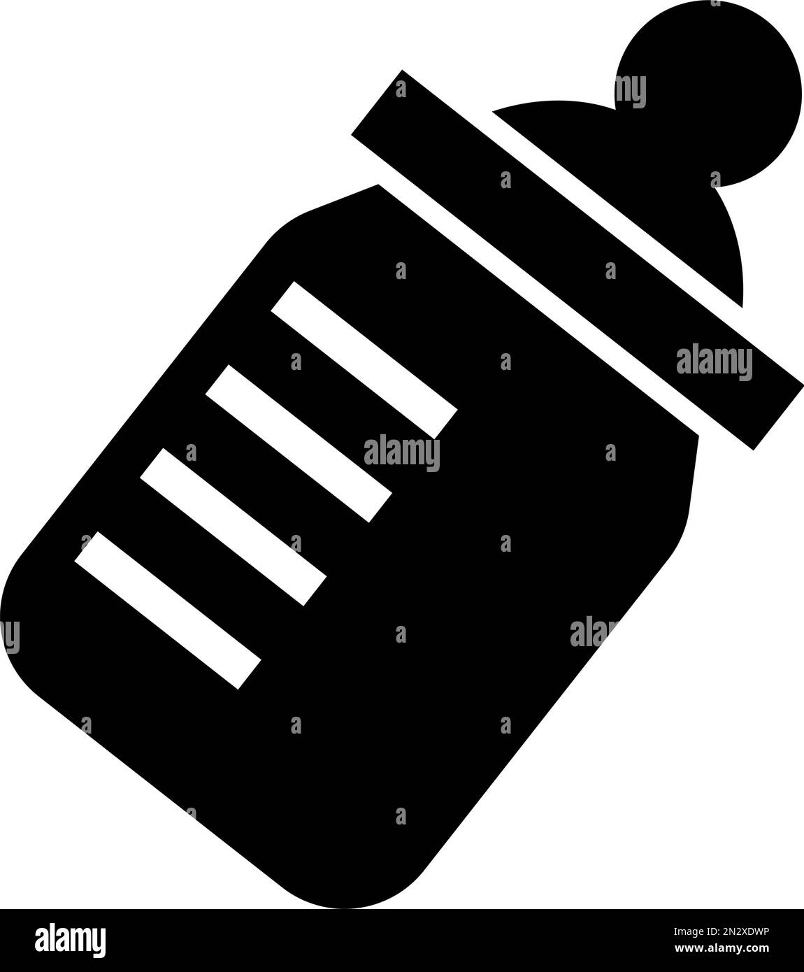 Milk bottle icon simple Black and White Stock Photos & Images - Alamy