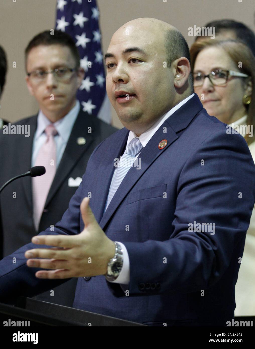 Ohio House speaker Cliff Rosenberger gives a response to Ohio Gov. John ...