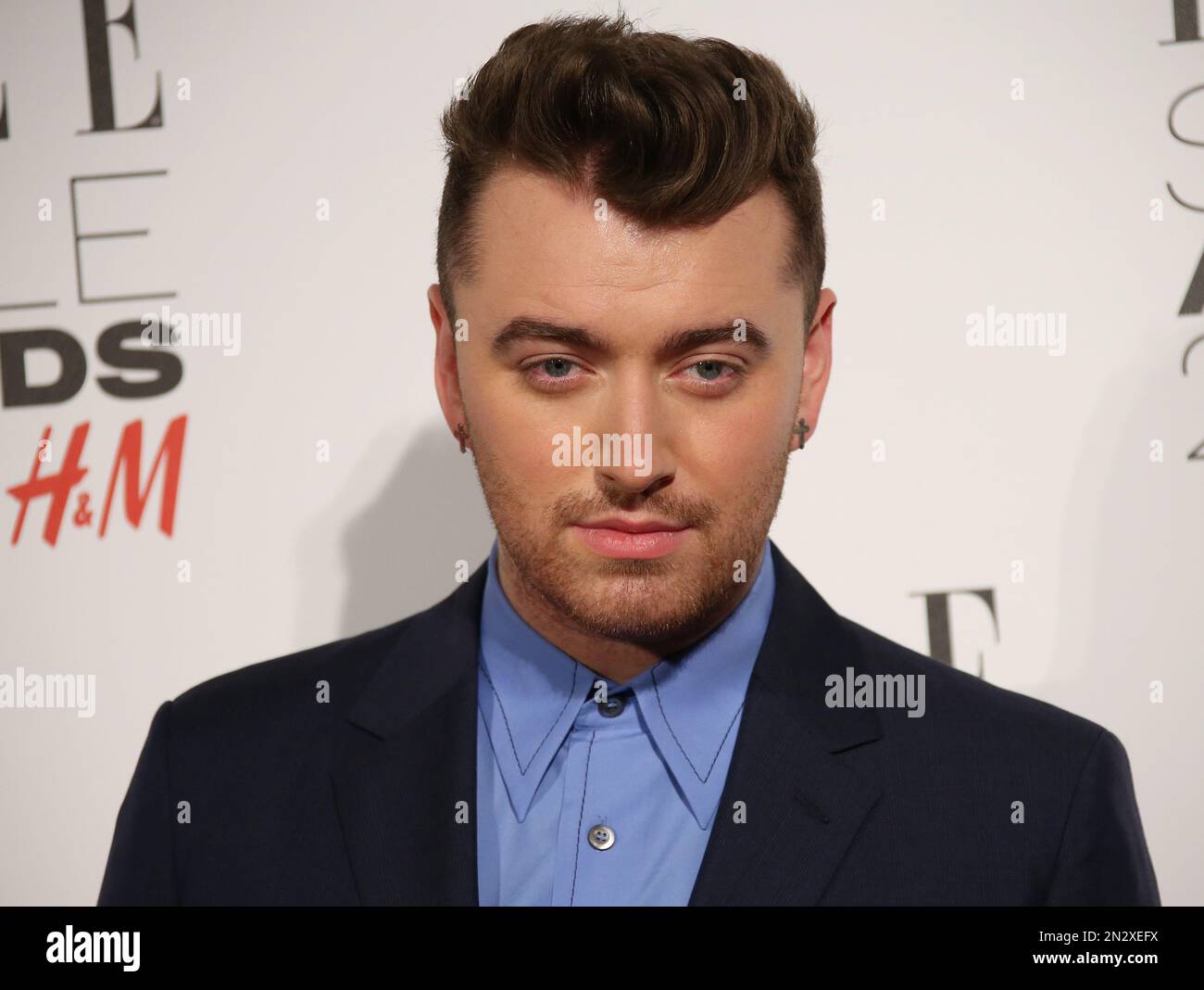 Sam Smith poses for photographers upon arrival at the Elle Style Awards ...