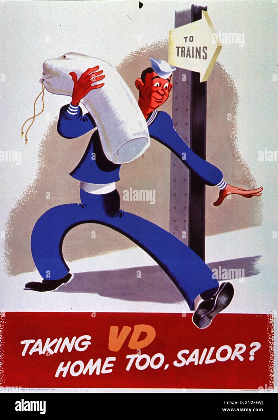 Taking VD Home Sailor?- World War II - Comic style U.S propaganda ...
