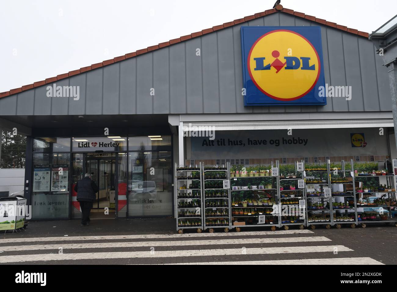 Copenhagen/Denmark/07 February 2023/German lidl grocery store in danish ...