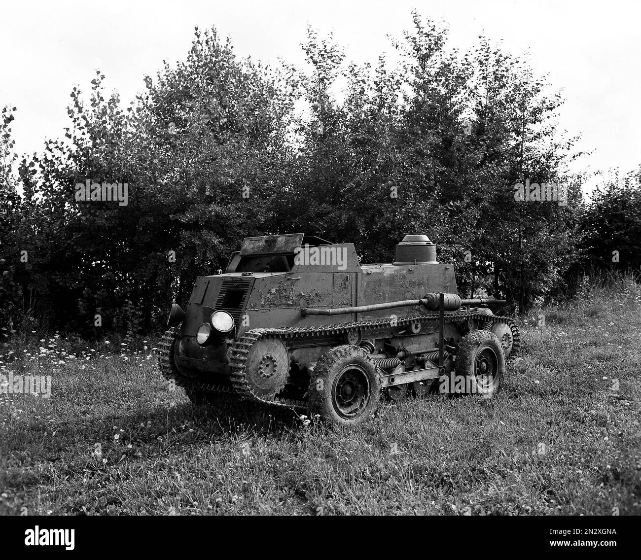 An old patched up armored car that carried eight Czech refugees over ...