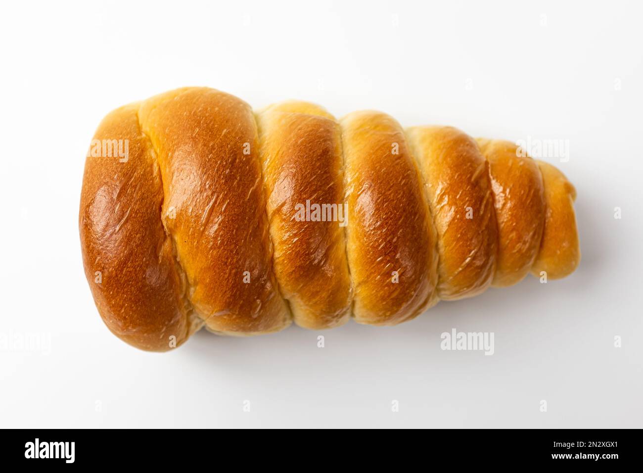 Bread with Chocolate Cream. cone shaped bread. sweet and soft dessert ...