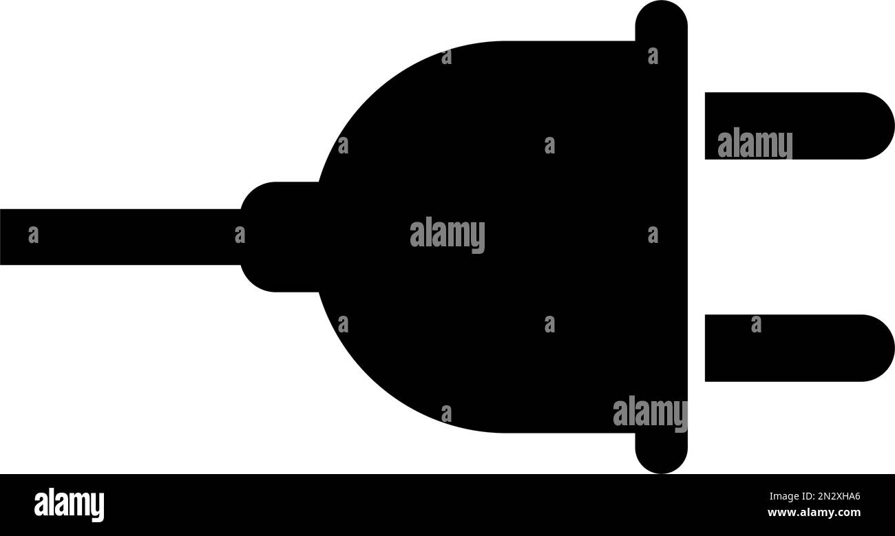 Electrical outlet silhouette icon. Plug and adapter icon. Editable ...