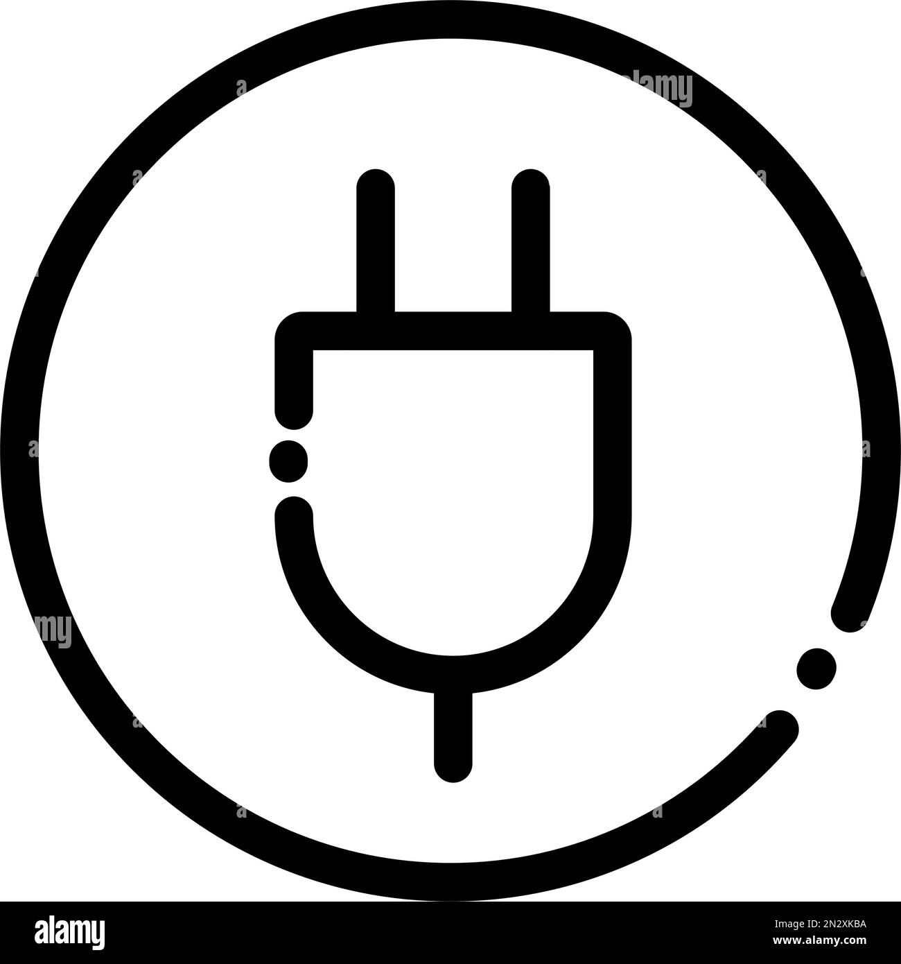 Modern outlet icon. Round plug icon. Editable vector Stock Vector Image ...