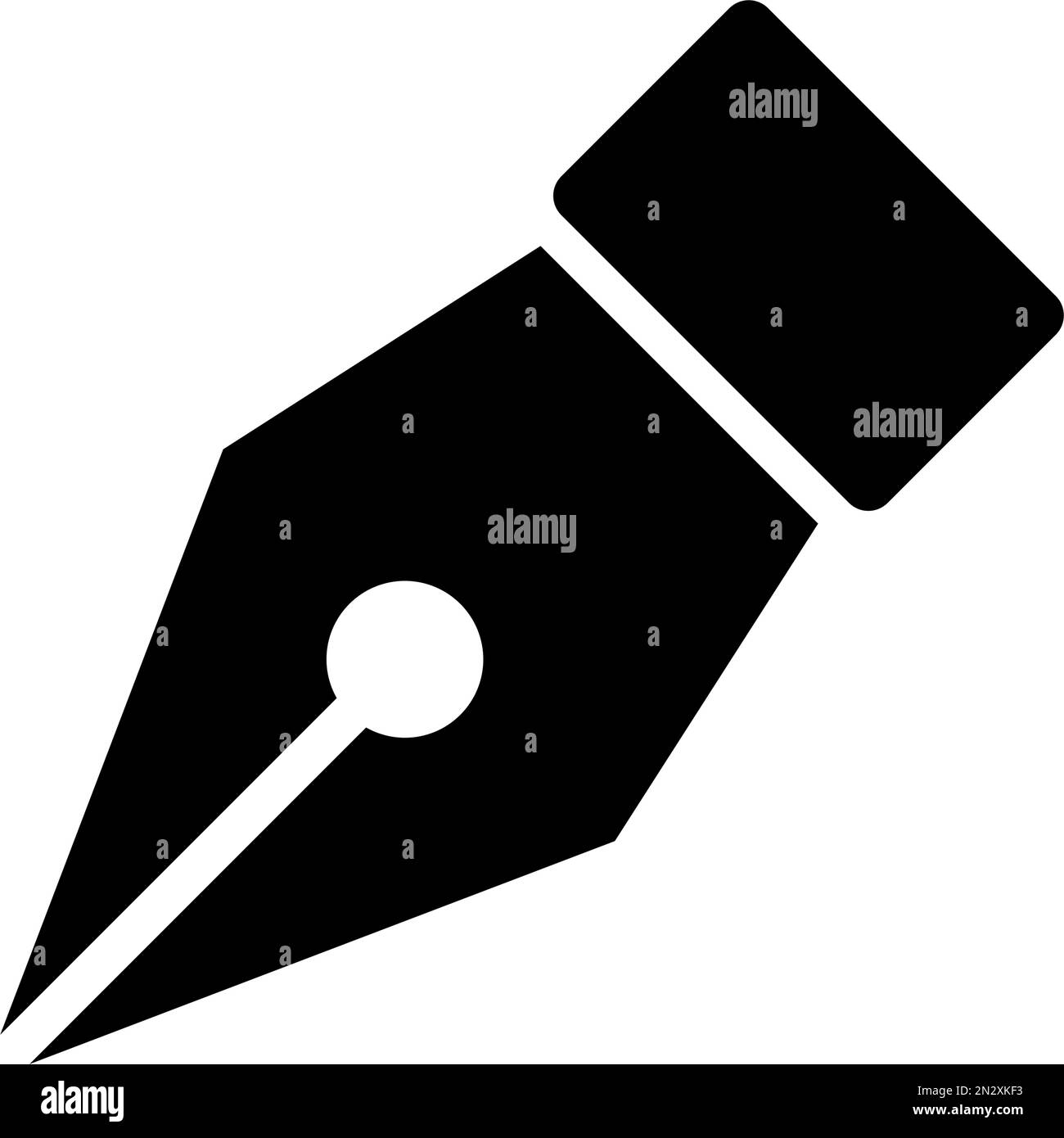 Pen nib icon. Fountain pen. Editable vector Stock Vector Image & Art ...